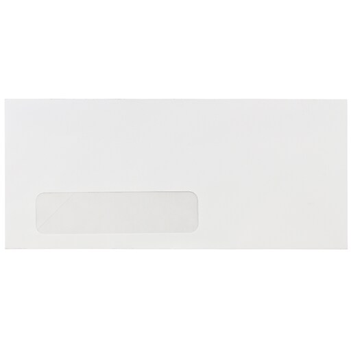 JAM Paper #10 Window Envelope, 4 1/8" x 9 1/2", White, 100/Pack ...