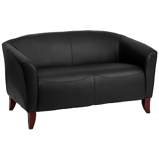 Flash Furniture HERCULES Imperial 111-2-BK-GG Leather Sofa, Black Buy ...