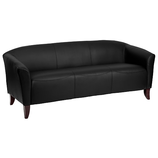 Flash Furniture HERCULES Imperial Series 72.75" LeatherSoft Sofa, Black ...
