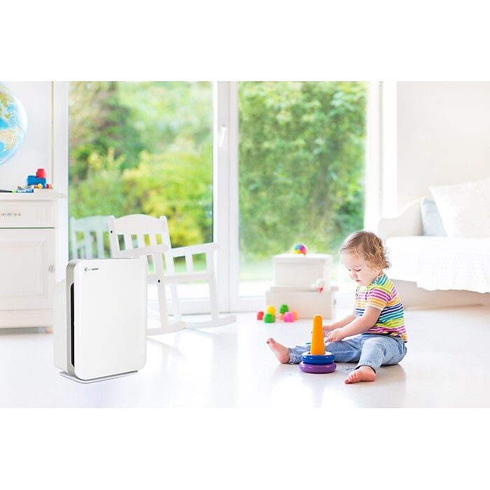 GermGuardian True HEPA Console Air Purifier 3 Speed White AC5900WCA Staples