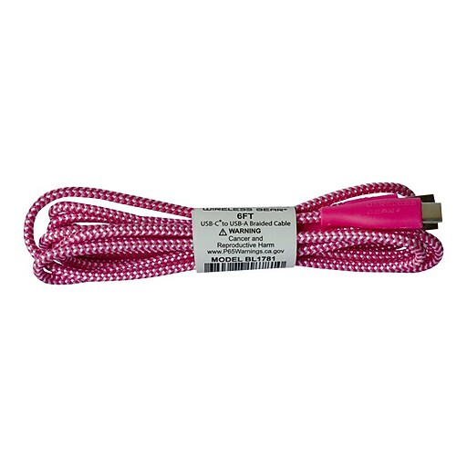ESI USB-C/A Cable, Pink (BL1781) | Staples