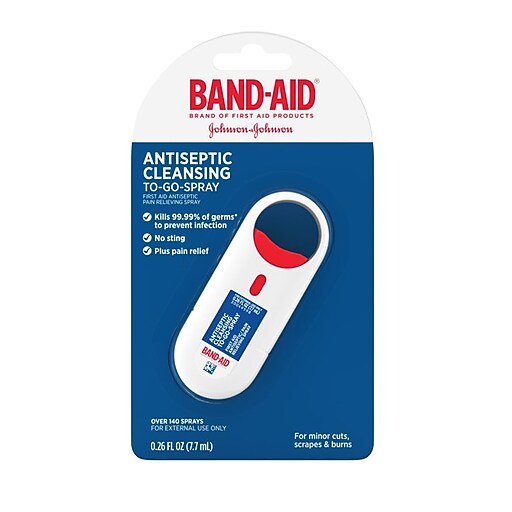 Band-Aid Brand Antiseptic To-Go-Spray, 0.26 Fl. Oz (105644) | Staples
