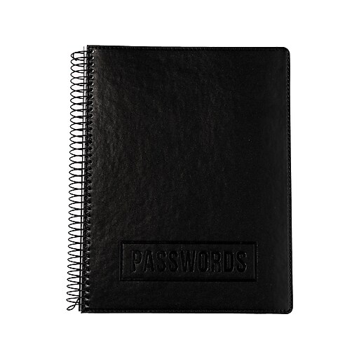 RE-FOCUS THE CREATIVE OFFICE 7.6" x 10" Executive Password Book, Faux ...