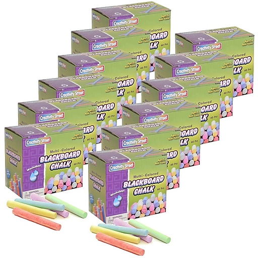 Pacon Blackboard Chalk, 5 Assorted Colors, 3/8 Pacon Blackboard Chalk, 5 Assorted Colors, 3/8