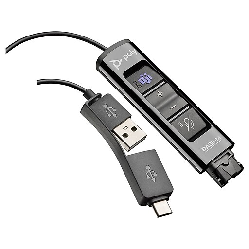 Poly DA85-M Digital Adapter, Black (786C8AA) | Staples