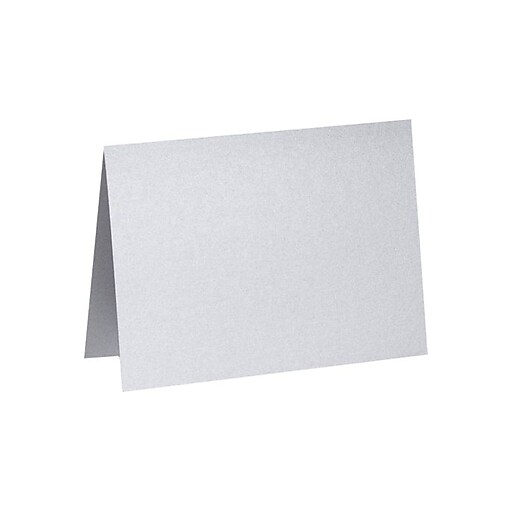 LUX A6 Folded Card (4 5/8 x 6 1/4) 50/Pack, Silver Metallic (PGCST919 ...