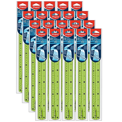 Maped Twist'n 12" Flex Ruler, Pack of 20 (MAP279010-20) | Staples