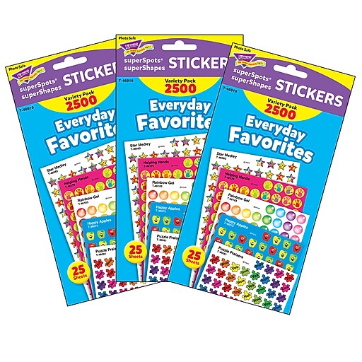TREND Everyday Favorites superSpots®/superShapes Variety Pack, 2500 Per ...