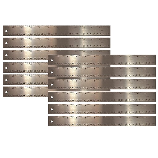 The Pencil Grip 12" Stainless Steel Ruler, Pack of 12 (TPG152-12) | Staples
