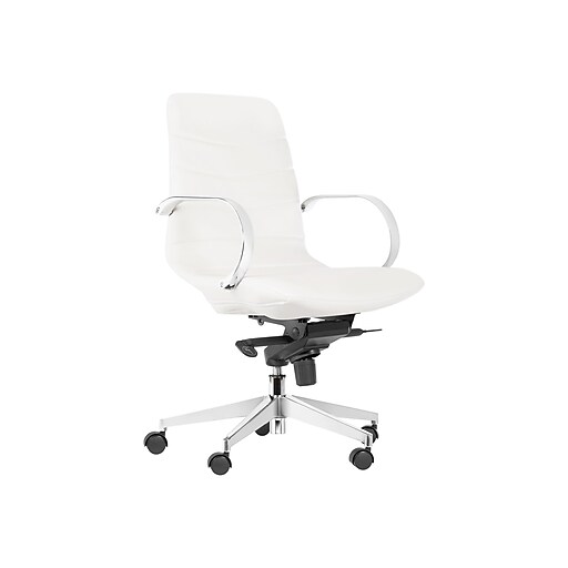 Gry Mattr Capsule Ergonomic Faux Leather Swivel Task Chair, White (GMCC-00852) | Staples