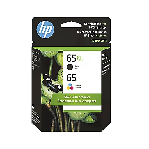 Hp 65xl 65 Black High Yield And Tri Color Standard Yield Ink Cartridge