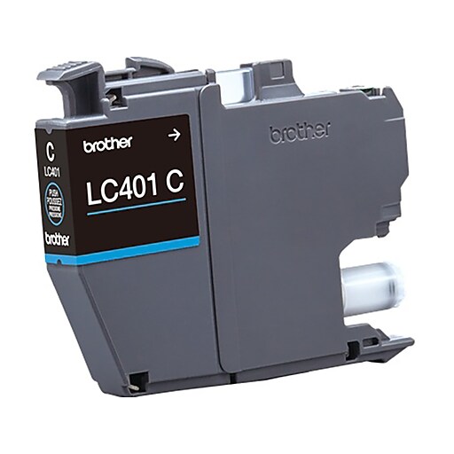 Brother LC401 Cyan Standard Yield Ink Cartridge, Prints Up to 200 Pages ...