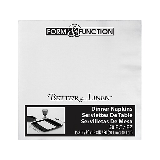 Creative Converting Better Than Linen Napkin, White, 150 Napkins/Pack ...