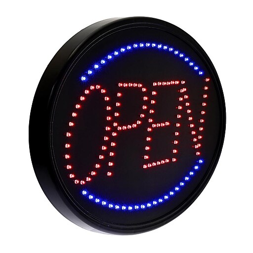 Alpine Industries 23 in. x 14 in. LED Oval Open Sign, 2 Pack (497-02 ...