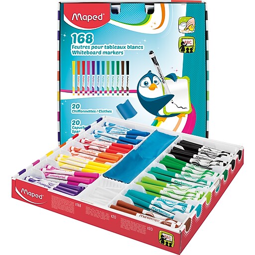Maped® Marker 'Peps Dry Erase Markers School Pack, Bullet Tip, Assorted ...