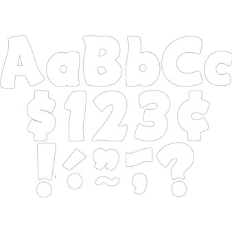 White Letters & Numbers | Staples