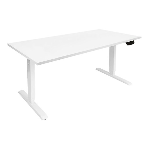 Mount-It! 55"W Electric Adjustable Standing Desk, White (MI-18067 ...