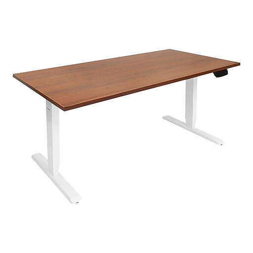 Mount-It! 55"W Electric Adjustable Standing Desk, Brown/White (MI-18068 ...