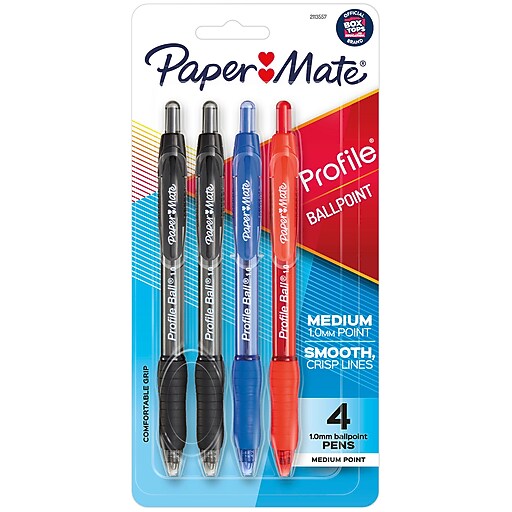 Paper Mate Profile Retractable Ballpoint Pen, Medium Point, Assorted ...