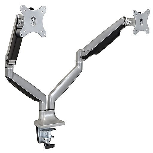 Mount-lt! Adjustable Dual Monitor Arm Mount, Up To 32", Silver (MI-1772 ...