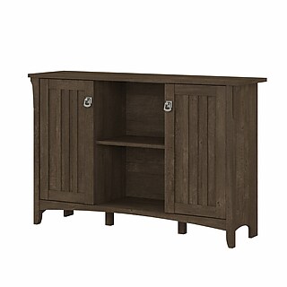 Bush furniture salinas storage cabinet with doors in vintage black store