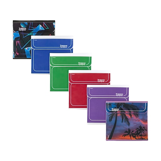 Mead Trapper Keeper 1" 3-Ring Non-View Binders, Assorted Colors (240000 ...