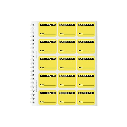 IDville Screened Adhesive Badge, Yellow, 675/Pack (134658031) | Staples