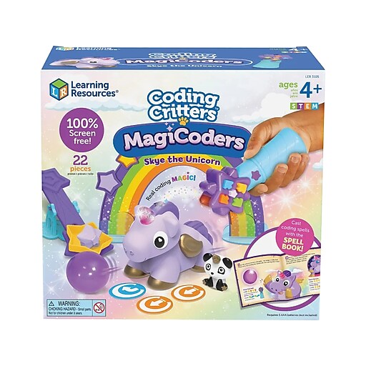 Learning Resources Coding Critters MagiCoders: Skye the Unicorn Set, Purple (LER 3105) | Staples