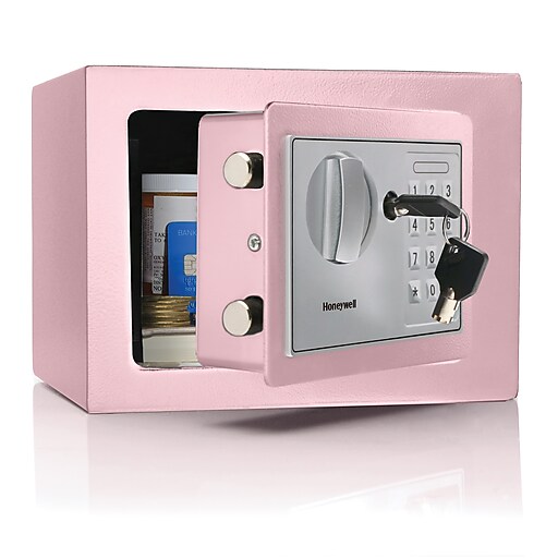 Honeywell Steel Box Safe with Keypad Lock, Pink, 0.15 cu. ft. (5605P ...