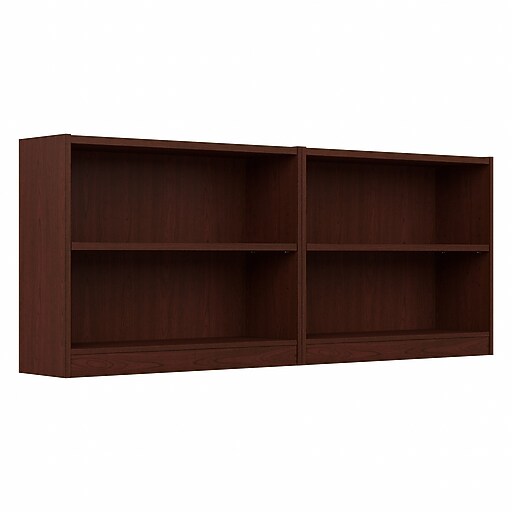 Bush Furniture Universal 30"H 2-Shelf Bookcase, Vogue Cherry, 2/Set ...