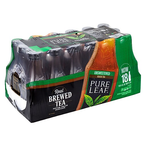 Lipton Pure Leaf Unsweetened Iced Black Tea, 18-Pack/16.9 oz (220-02027 ...