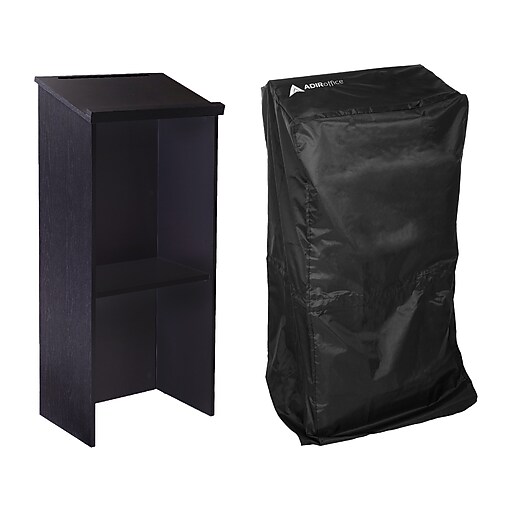 AdirOffice 45.8" Podium Lectern, with Cover Black (661-01-BLK) | Staples