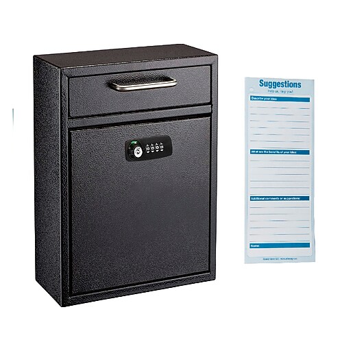 AdirOffice Ultimate Locking Wall Mounted Drop Box with Key and ...