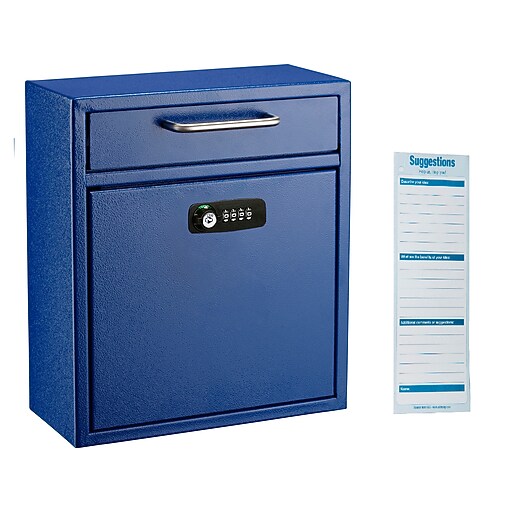 AdirOffice Ultimate Locking Wall Mounted Drop Box with Key and ...