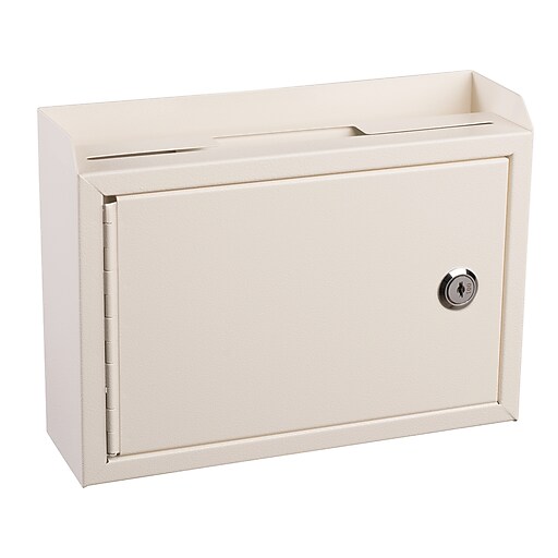 AdirOffice Multipurpose Drop Box with Suggestion Cards, Large, Beige ...