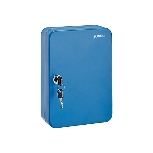 AdirOffice 48-Key Cabinet with Key Lock and Key Tags, Blue (681-48-BLU ...