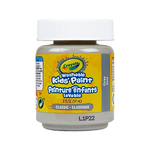 Crayola Washable Kids' Paint, Gray, 2 Fl. Oz. (54-2252) | Staples