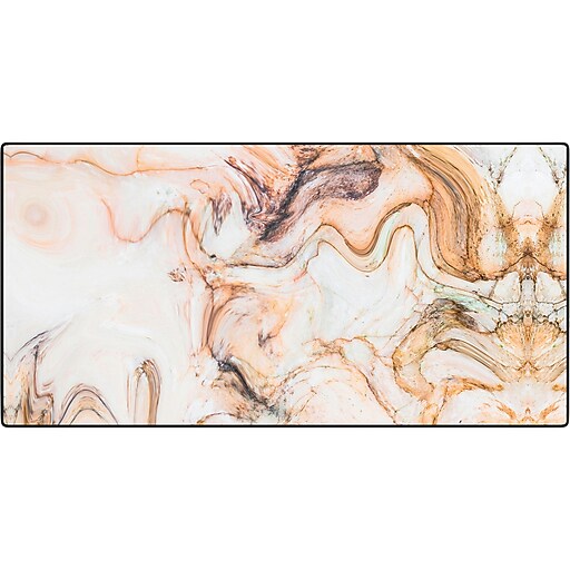 DENY Designs Anti-Slip Polyester Desk Pad, 15.5" x 31.5", Abstract Pink ...