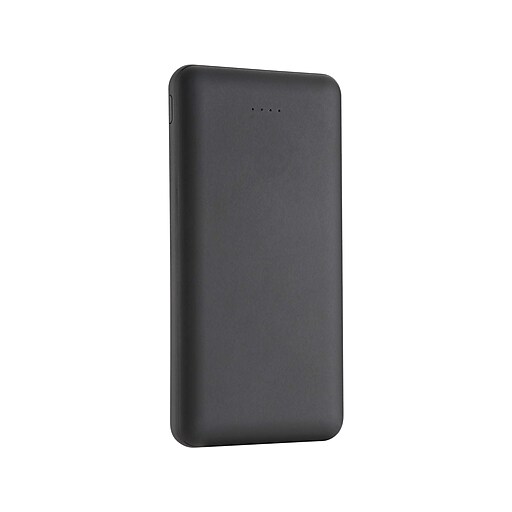 LAX Gadgets Ultra Slim USB Power Bank, 12000mAh, Black (RB12KBK) | Staples