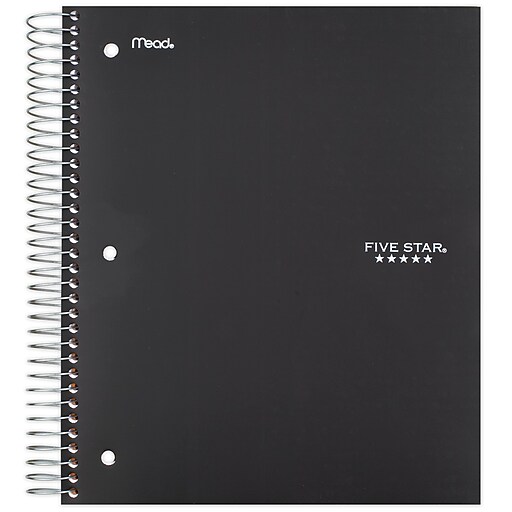 Five Star 3-Subject Notebooks, 8" x 10.5", Wide Ruled, 150 Sheets, Each ...
