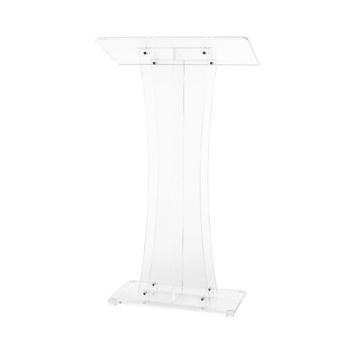 AdirOffice Acrylic Floor Standing Podium Lectern (661-02) | Staples