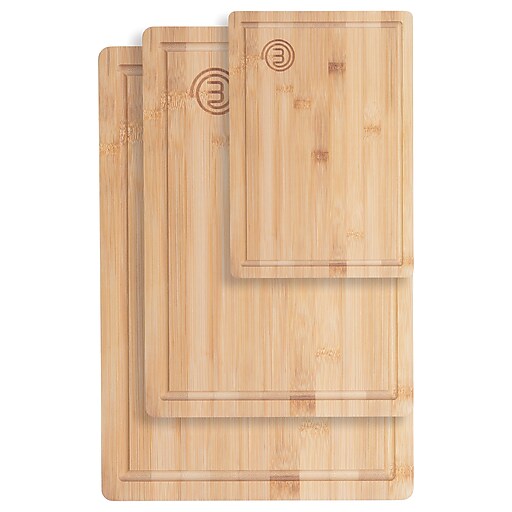 MasterChef 3-Piece 9x6-In., 12x8-In. & 15x10-In. Bamboo Cutting Board ...
