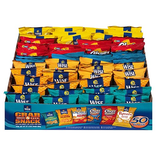 Wise Grab & Snack Variety Pack, 50 Bags/Pack (220-02063) | Staples