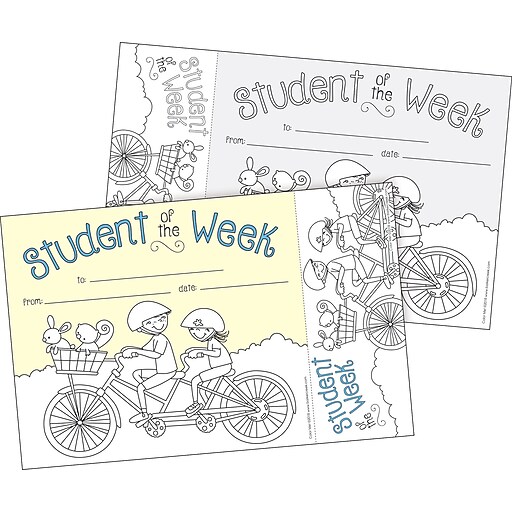 Barker Creek Color Me! Student of the Week Awards & Bookmarks Set, 30 ...
