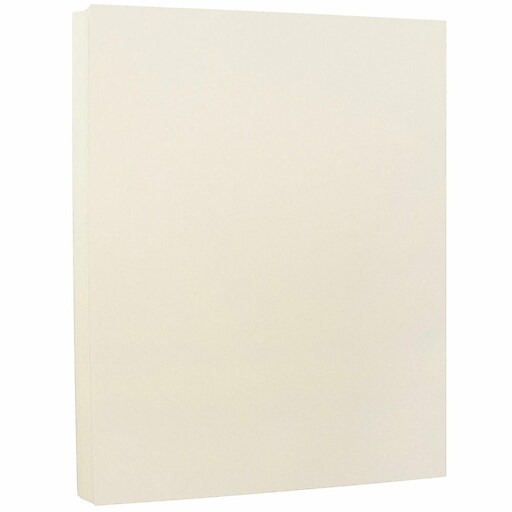 JAM Paper 80 lb. 8.5" x 11" Strathmore Cardstock, Ivory Wove, 100/pack ...