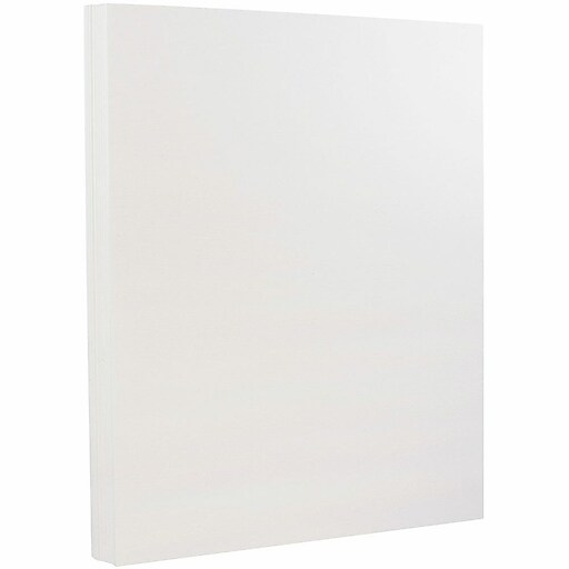 JAM Paper 80 lb. 8.5" x 11" Strathmore Cardstock, Bright White Linen ...