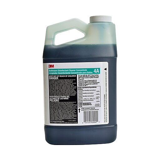 3M Bathroom Disinfectant Cleaner Concentrate 4A, 0.5 Gallon, 4/Case ...