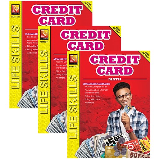Remedia Publications Credit Card Math: Life Skills Math Series, Pack of ...