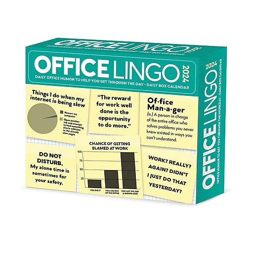 2024 Willow Creek Press Office Lingo 2024 Box Calendar Daily Desk 5 5