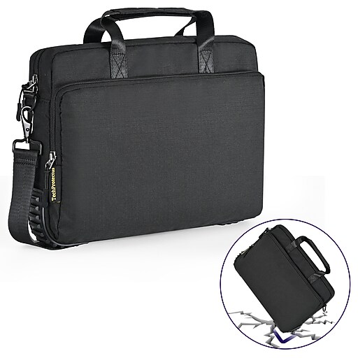 TechProtectus Shockproof Laptop Briefcase for 11-13" Laptops, Black ...